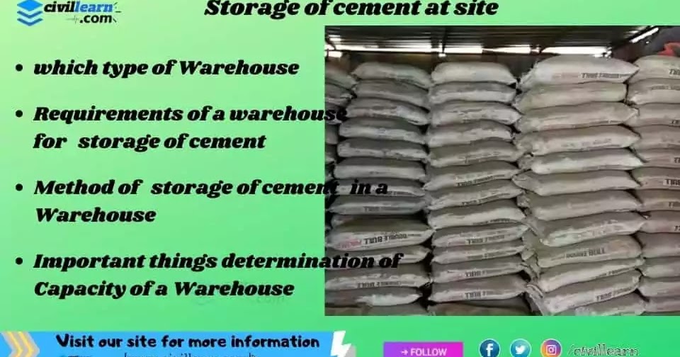 Important points follow during storage of cement