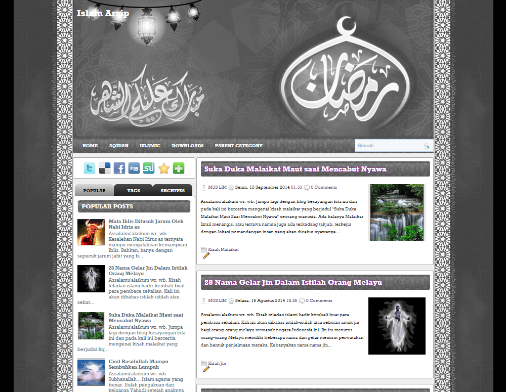 8 Colorful Free Premium Islamic Blogspot Template | Islamic Blogger ...