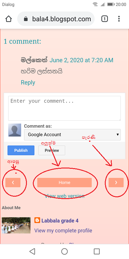 ලබ්බල ම.වි.4 ඒ පංතිය: පළමු වාර පරීක්ෂණය
