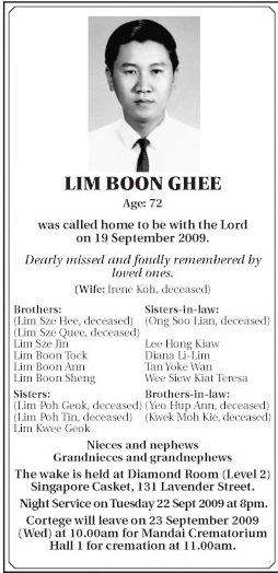 Lim Seet Sam and family (Bukit Brown)