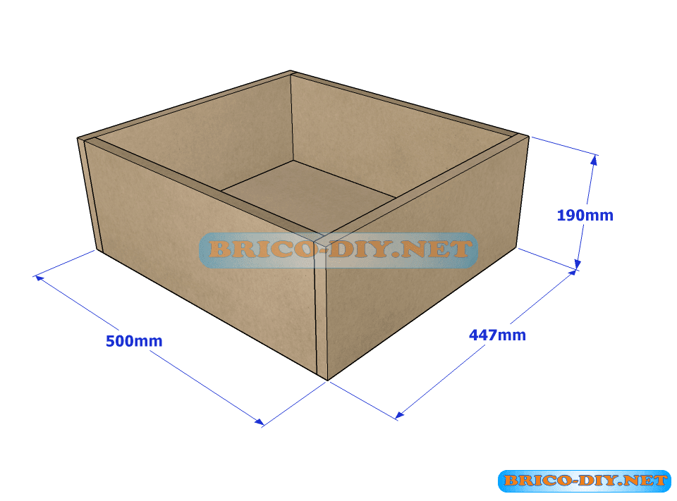 Plano y medidas como hacer una comoda con gavetas de MDF
