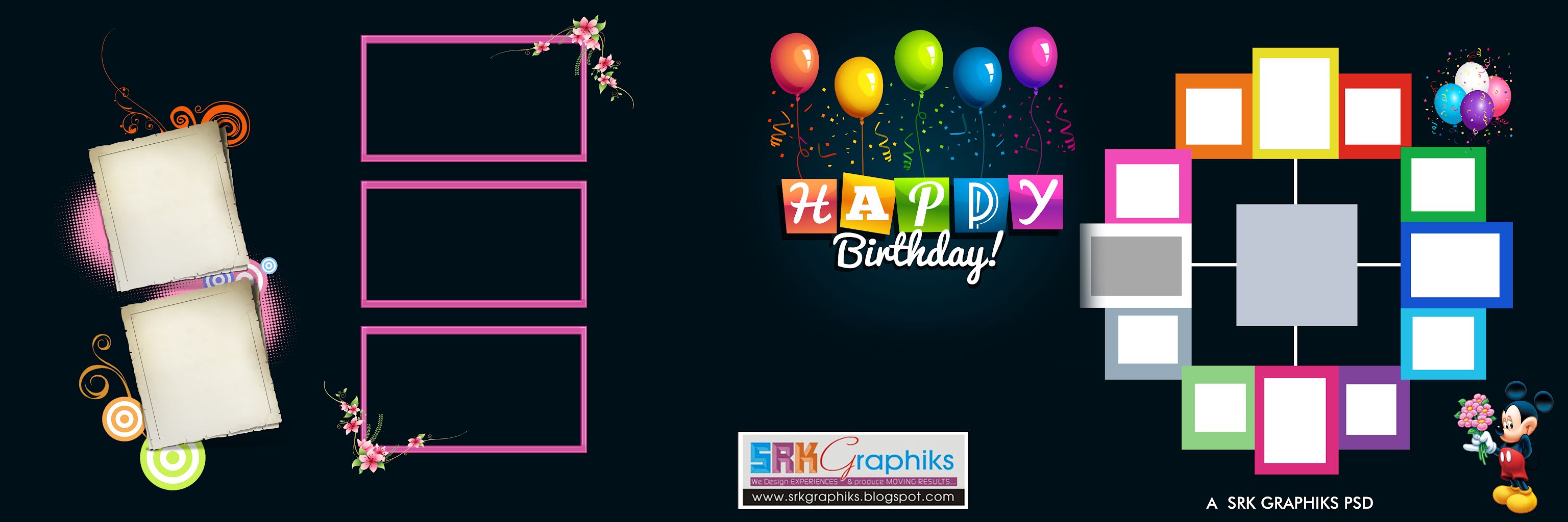 PSD BIRTHDAY ALBUM DESIGNS FREE DOWNLOAD - SRK GRAPHICS