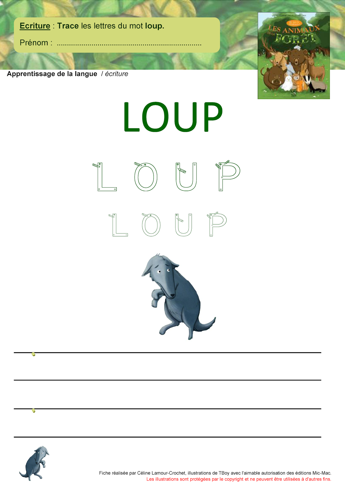 Céline Lamour-Crochet: Thème " loup"