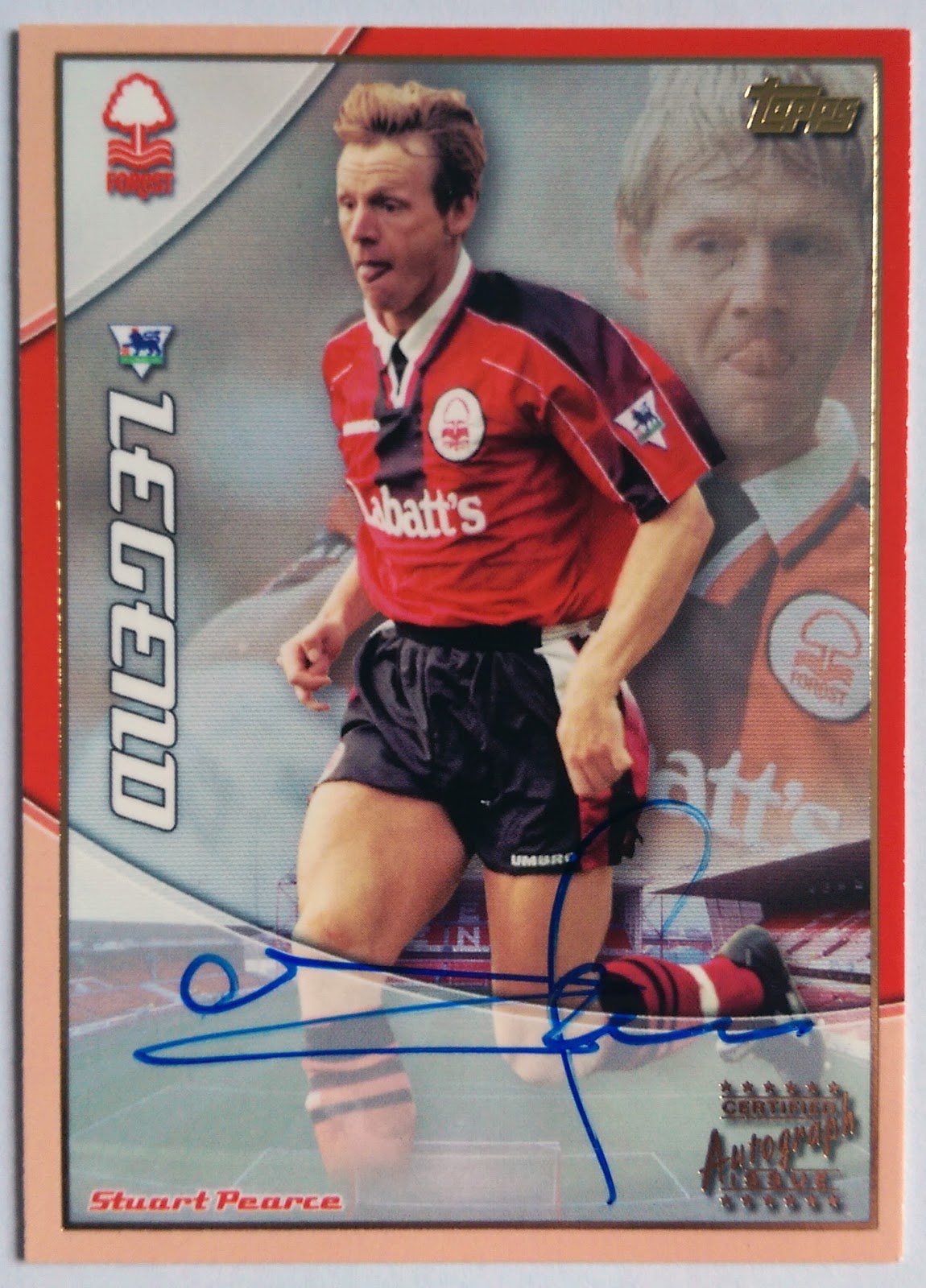 NFFC Cards & Stickers: Topps Premier Gold 2003 Legends Auto Stuart Pearce