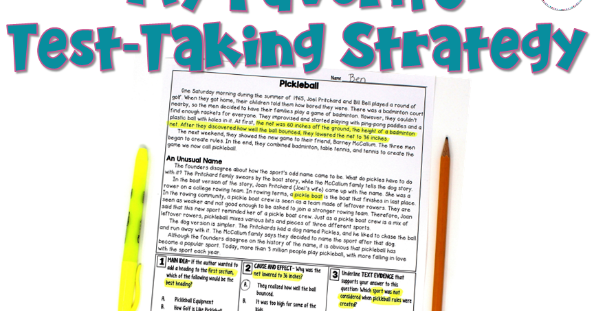 My Favorite Test-Taking Strategy | Crafting Connections