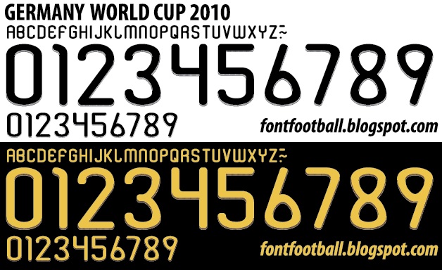 FONT FOOTBALL: Font Vector Germany World Cup 2010 kit