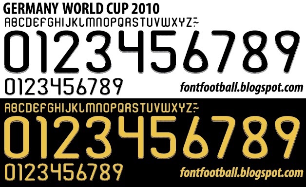 FONT FOOTBALL: Font Vector Germany World Cup 2010 kit