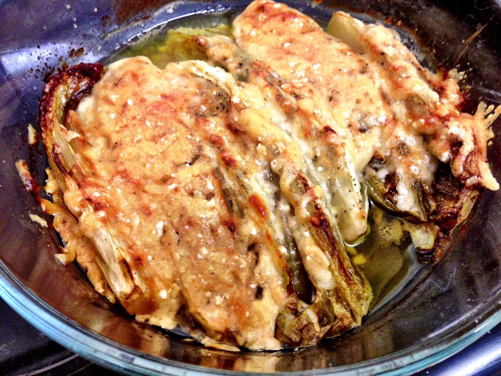 The lone gourmet: Parmesan roasted chicory