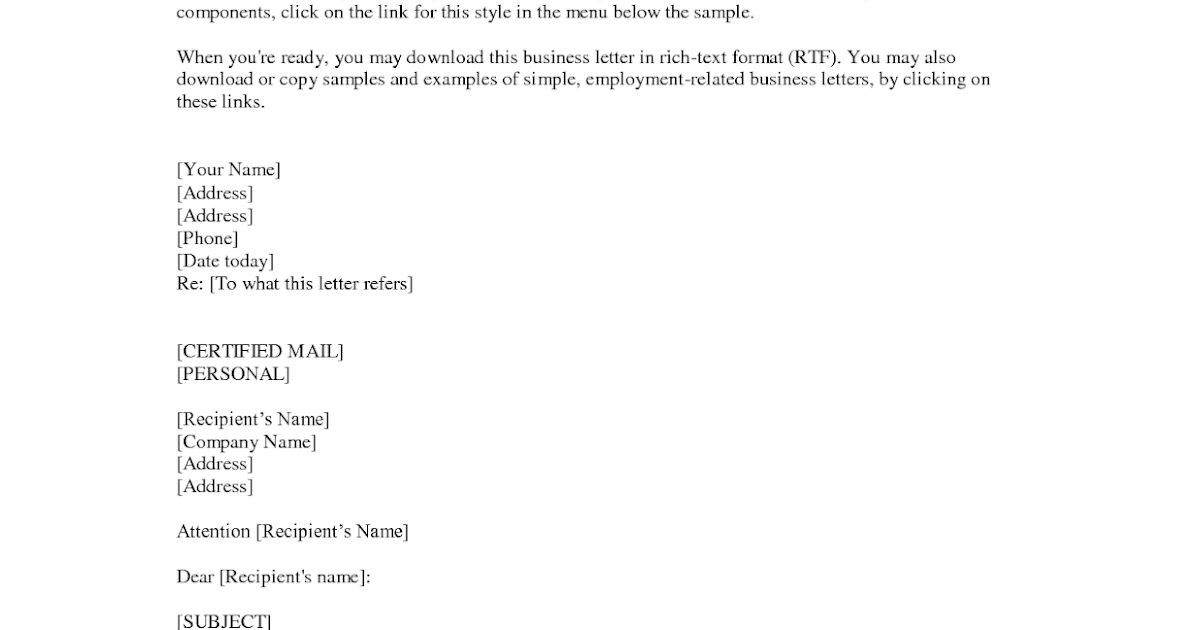 Business Letter Format With Cc And Enclosure - Birthday Letter
