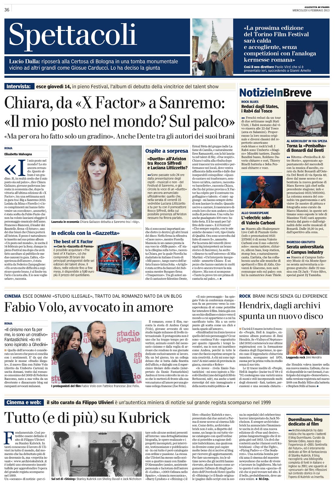 Citati sulla Gazzetta di Parma