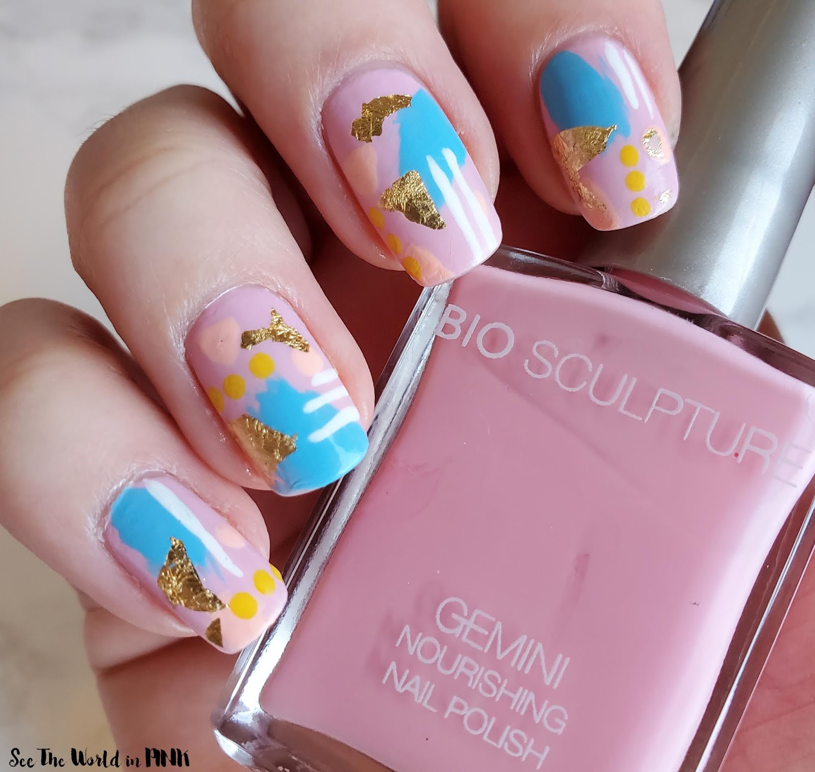 Manicure Monday - Pastel Abstract Nail Art | See the World in PINK