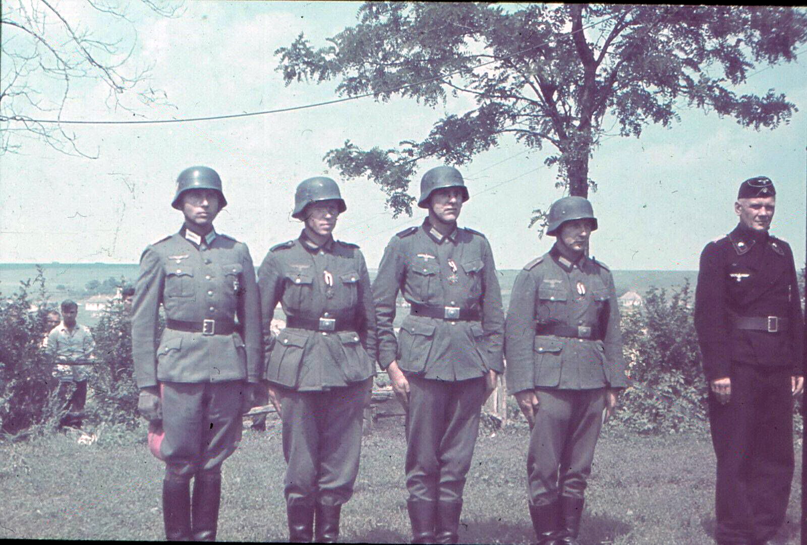 World War II in Color: Award Ceremony of 11. Panzer-Division