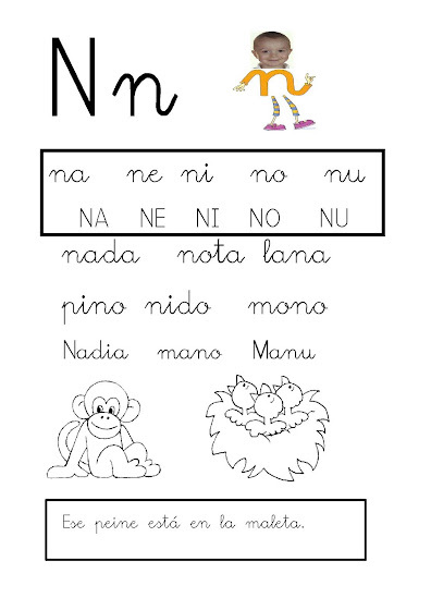 BUHITOS DEL INFANTIL: Lectura letra N