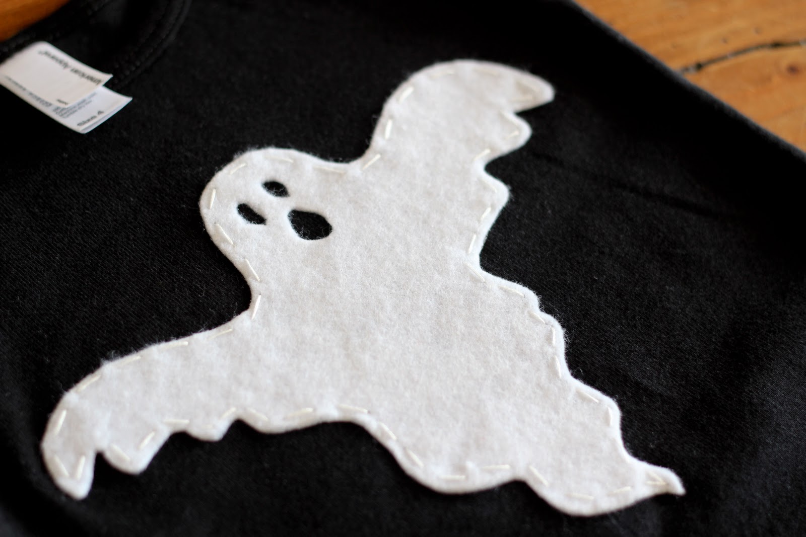 Finley and Oliver: DIY Appliqued Ghost Tee