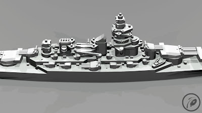 Tiny Thingamajigs: 1/4800 FN Capital Ships Pack 3 WIP.1: Alsace Complete