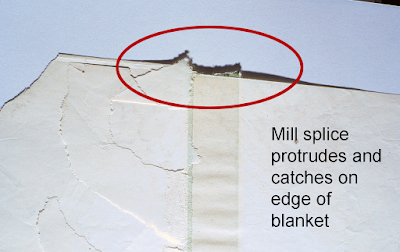 Protruding Splice - Troubleshooting Paper Defects