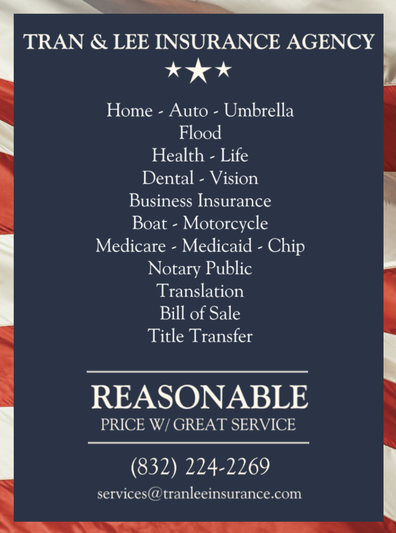 TRAN & LEE INSURANCE AGENCY