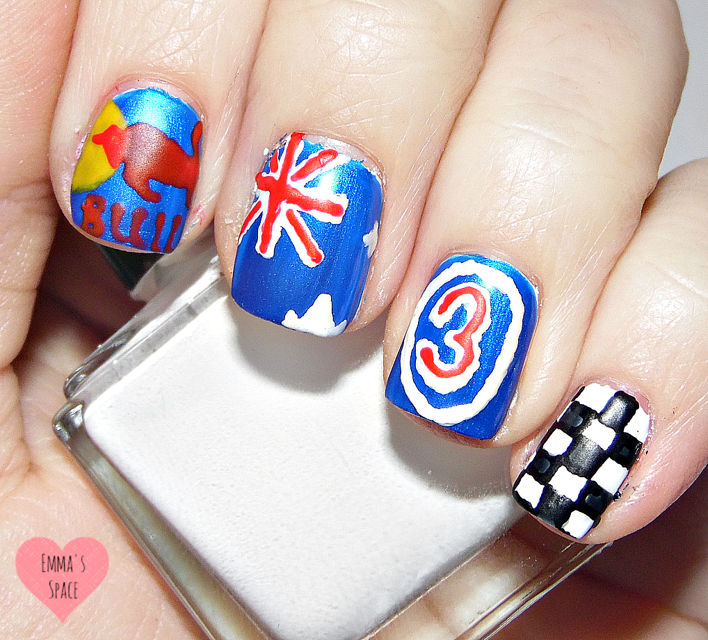 Formula One/Daniel Ricciardo/Red Bull Nail Art