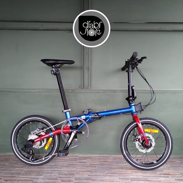 sepeda lipat element Troy 9speed biru merah GPRT21 Rp.3.660.000 - Serba ...