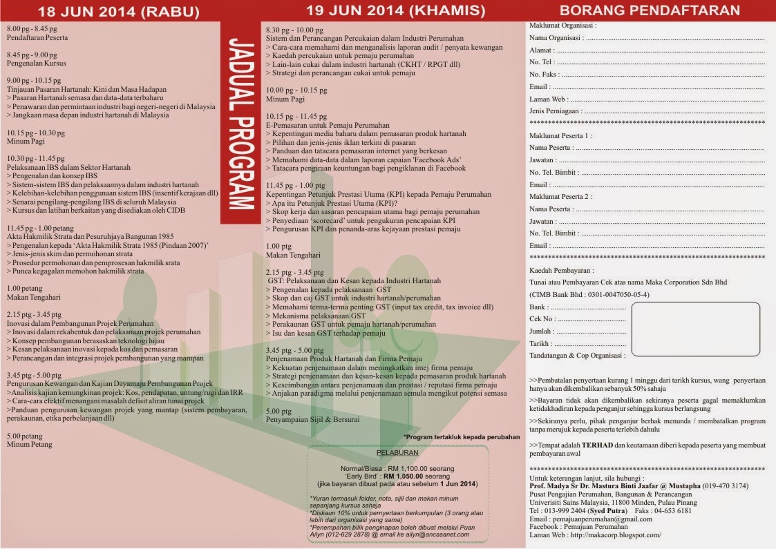 Malaysian Properties : Kursus Lanjutan Pemajuan Hartanah Perumahan ...