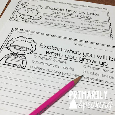 Writing Prompts in the Classroom | Primarily Speaking
