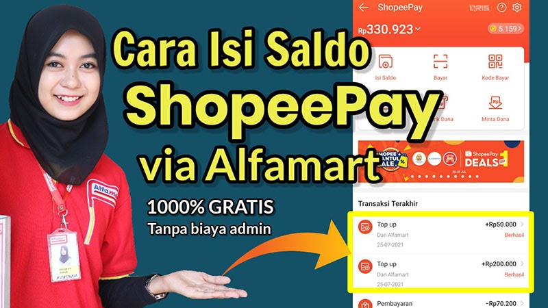 Cara Isi Saldo (Top Up) ShopeePay di Alfamart Paling Mudah dan Cepat - caratutorial.com