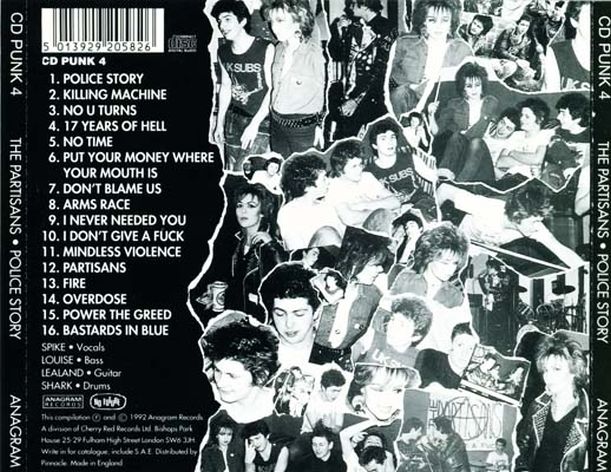 hardcore punk: The Partisans - Police Story CD (1992)