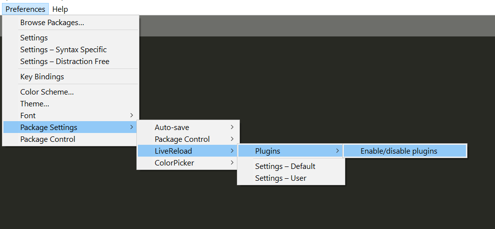 LiveReload webpages during editing in Sublime Text 3