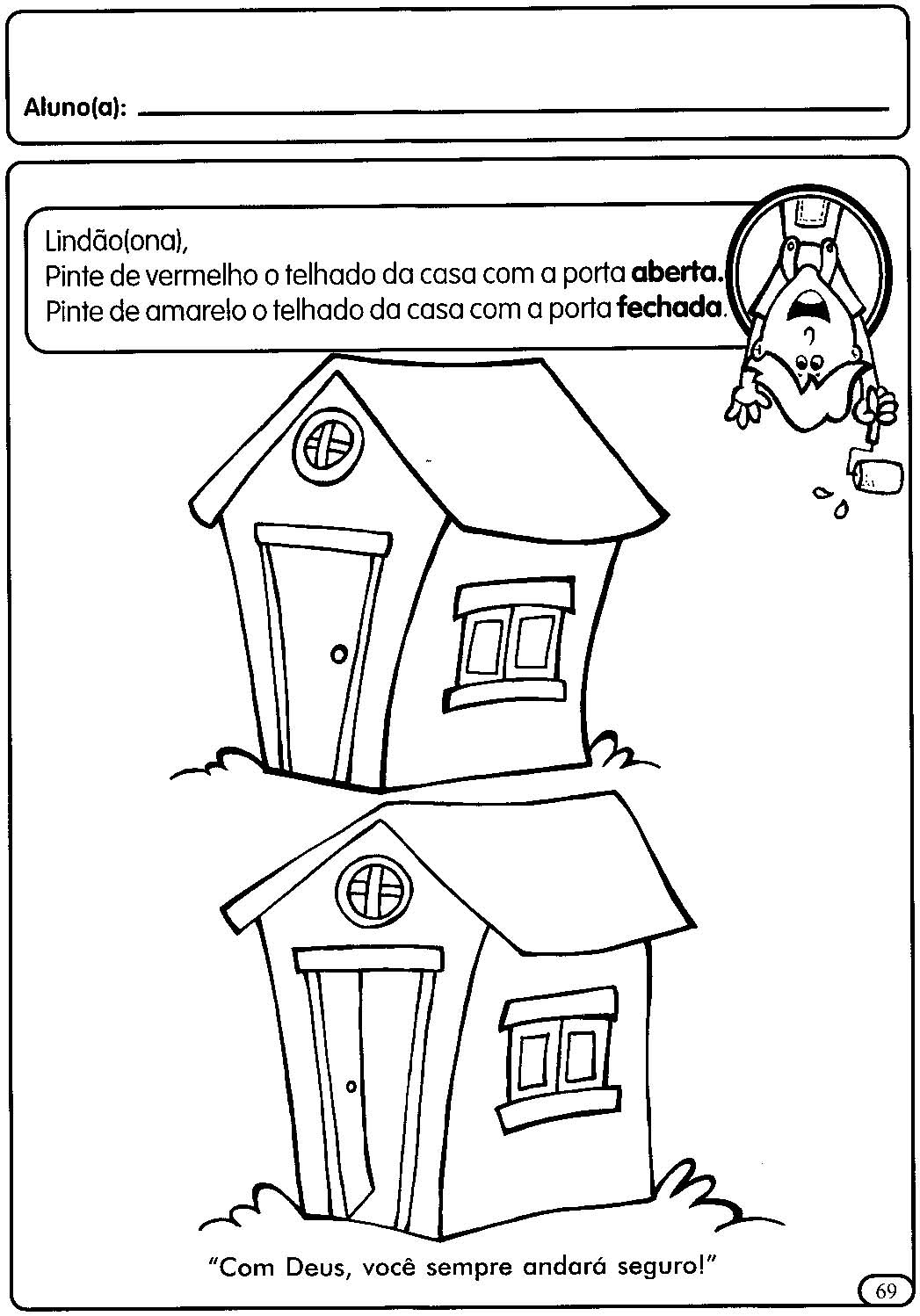 ATIVIDADES CONCEITOS: ABERTO E FECHADO - Desenhos Para Colorir
