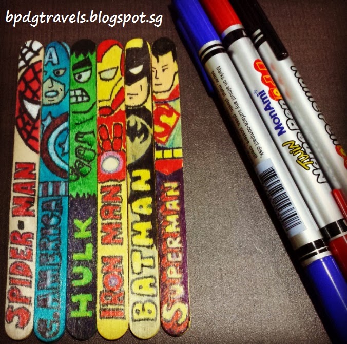 ~ DIY Marvel Superhero Ice-cream Stick Bookmark ~ | BPDGTravels ...