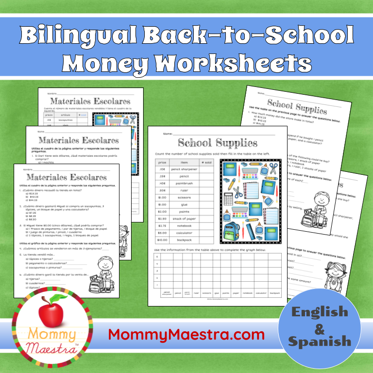 Mommy Maestra: Bilingual Back-to-School Printables