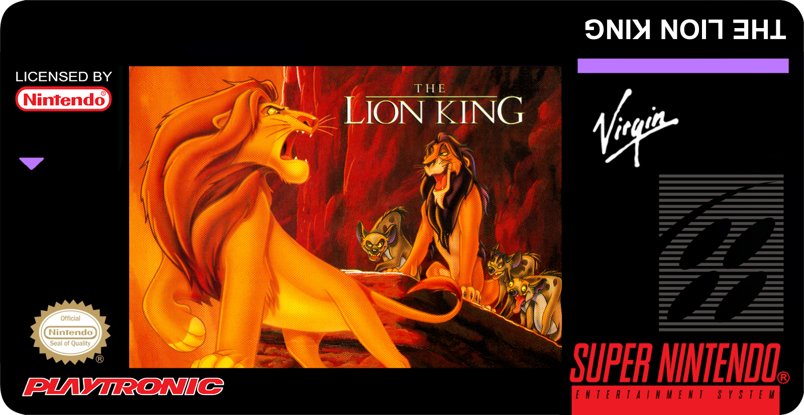 Super Nintendo Labels: The Lion King (EUA/Playtronic) remasterizada