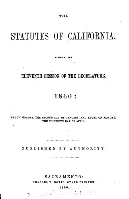 THE EDUCATED GENEALOGIST: 1860 California State Statutes - Name Changes ...