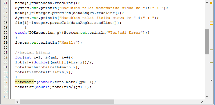 Program Menghitung Rata-Rata dan IPK dengan Array Java | BelajarKuliahKomputer