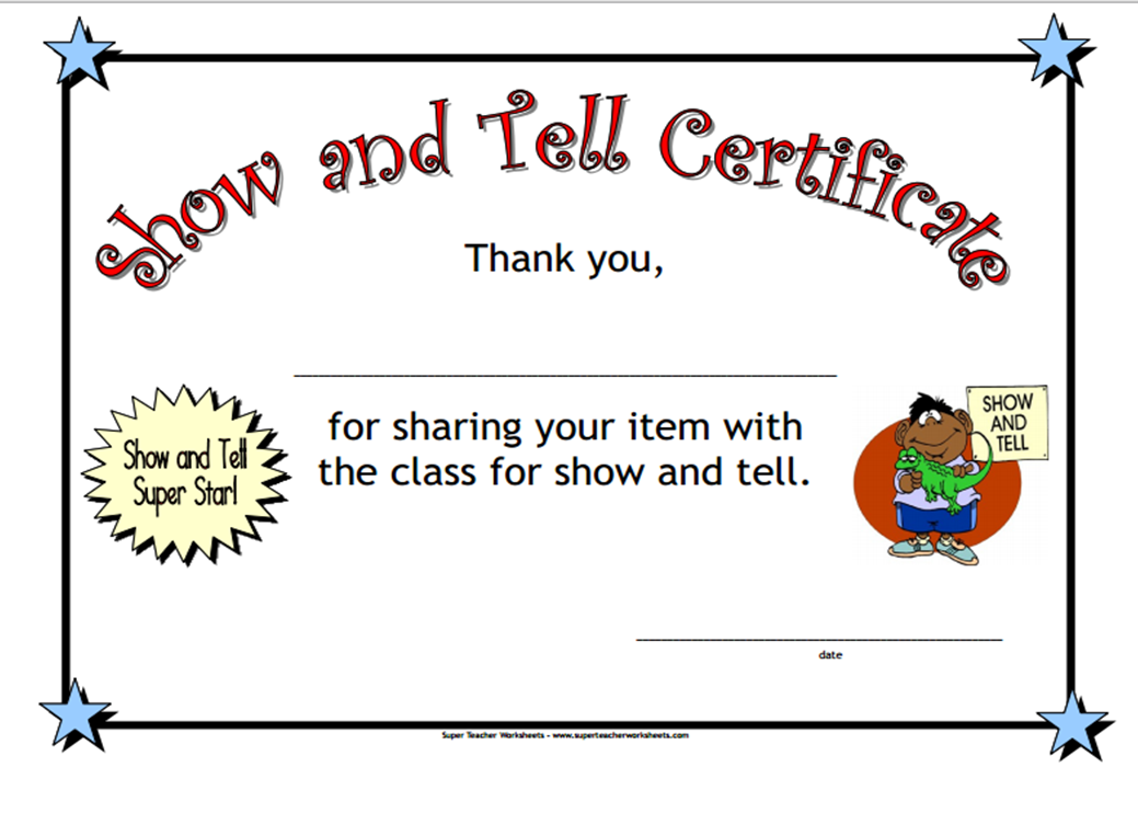 Miss Michelle´s English Blog 2016: Show & Tell