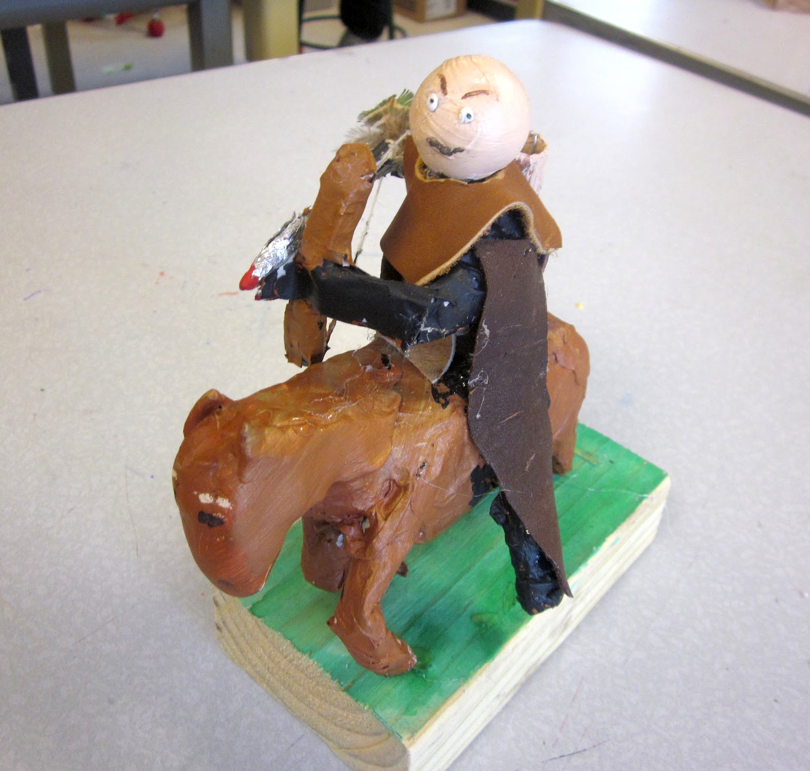 Art is Basic-- Art Teacher Blog: Paper Mache Knight Sculptures-- 5th ...