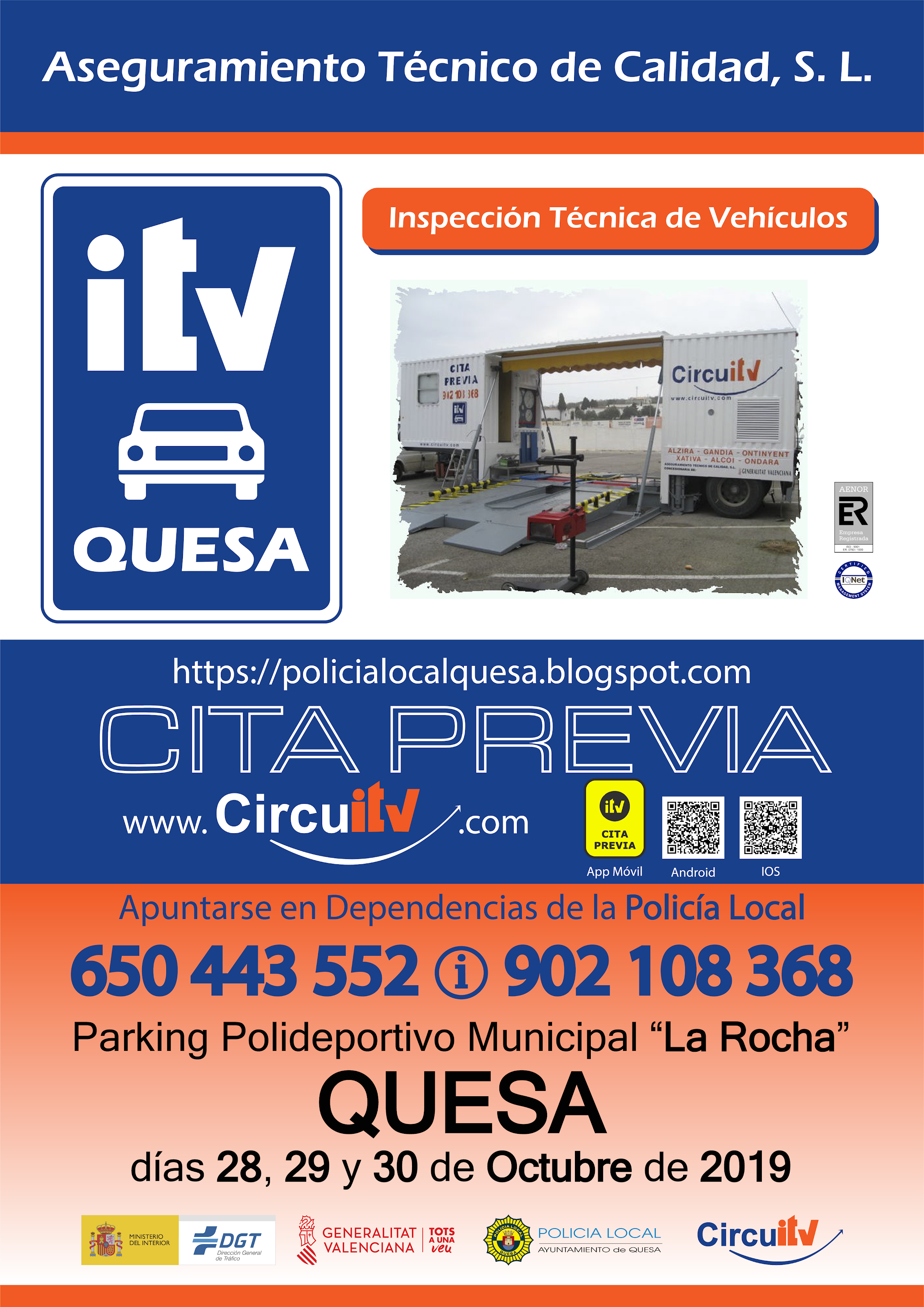 Policía Local de Quesa: Cartel Visita Unidad Móvil Itv Turismos ...