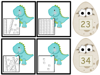 Classroom Freebies Too: Free Dinosaur (Place Value) Match
