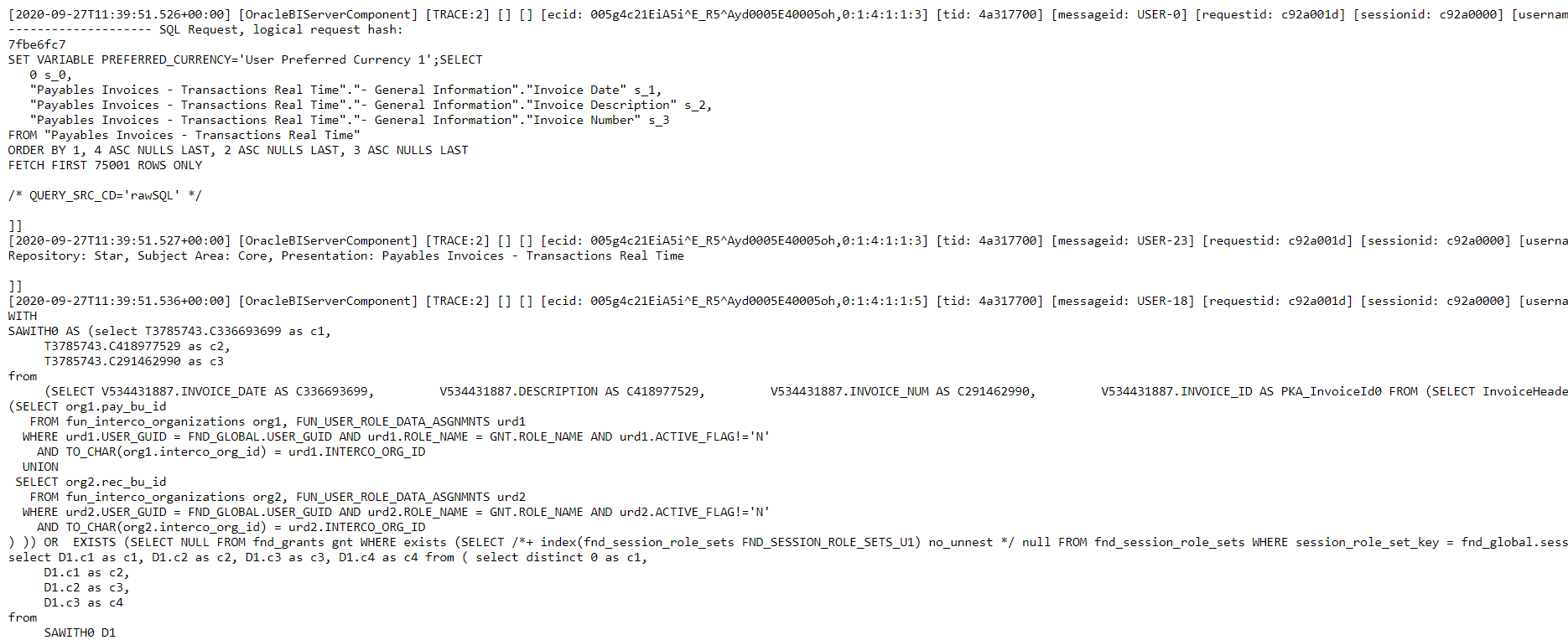 Oracle Fusion ERP RICE: OTBI Analysis to BI Publisher Query