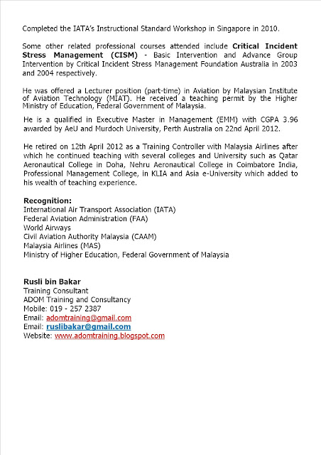 Profile ~ ADOM Training & Consultancy