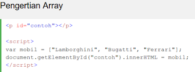 Pengertian Array | Cara WEB