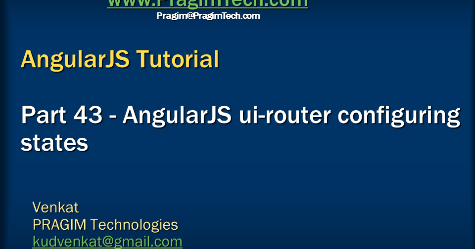 Sql server, .net and c# video tutorial: angularjs ui-router configuring ... Sql server, .net and c# video tutorial: angularjs ui-router configuring ...