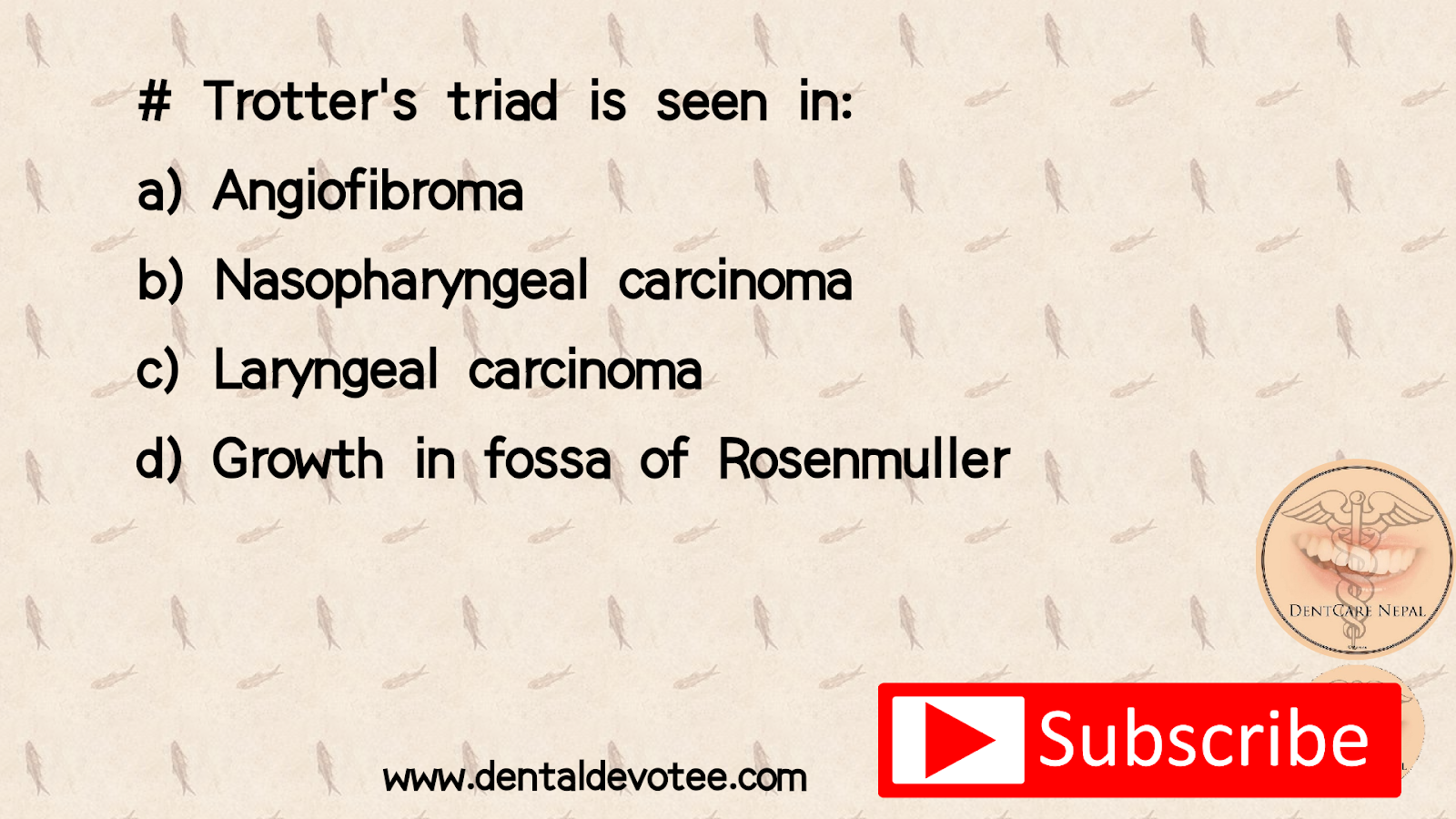 Dentosphere : World of Dentistry: Trotter's Triad