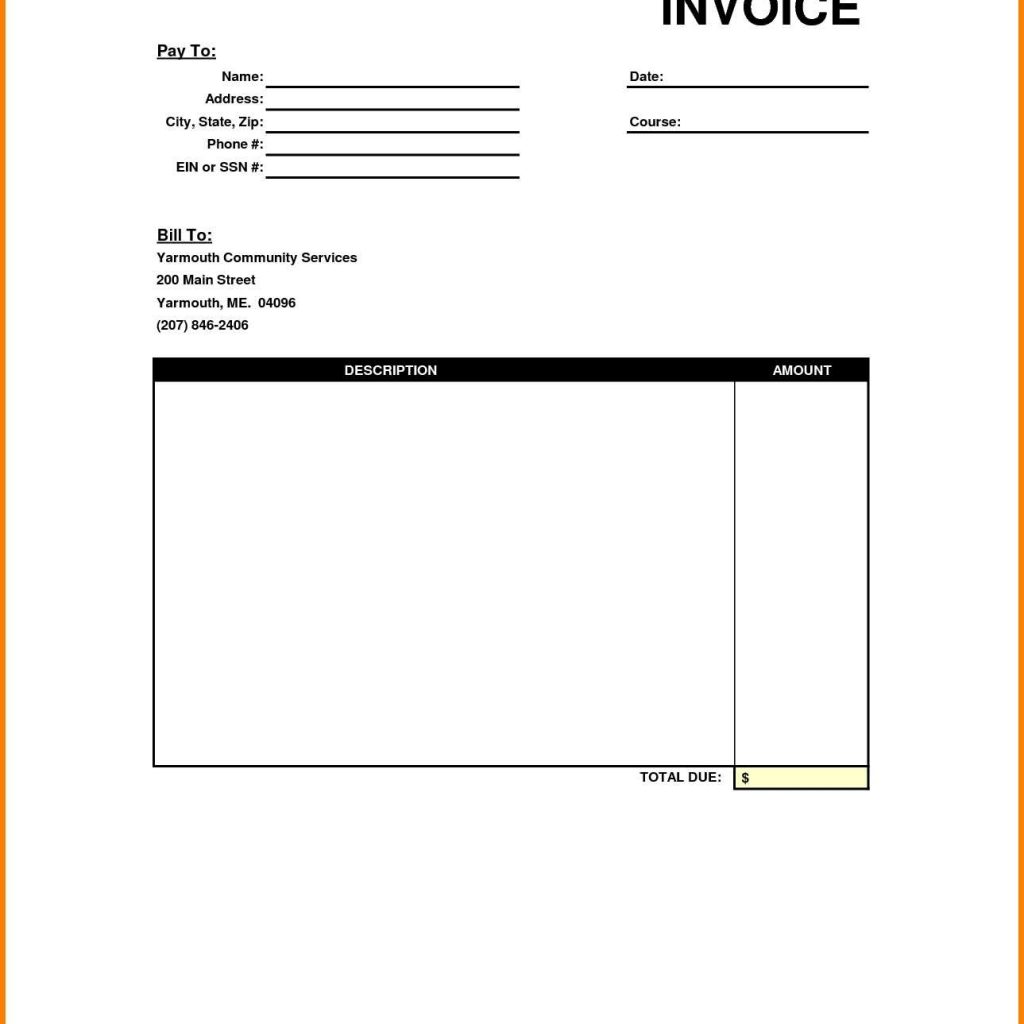 Dummy Invoice Format - Invoice Template