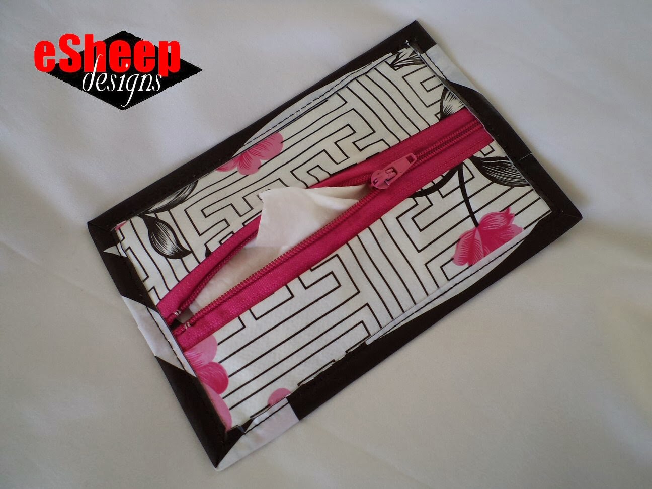 eSheep Designs: New Pattern Release: Wet Wipe Tissue Wallet in Waxcloth