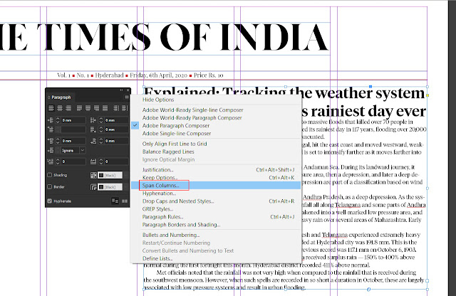 Quick InDesign Trick: Split & Span Columns