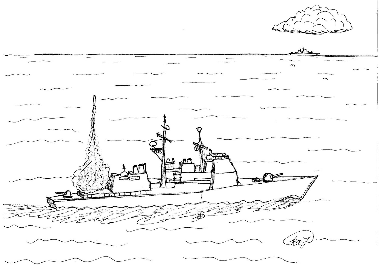 Robin's Great Coloring Pages: History of Destroyers