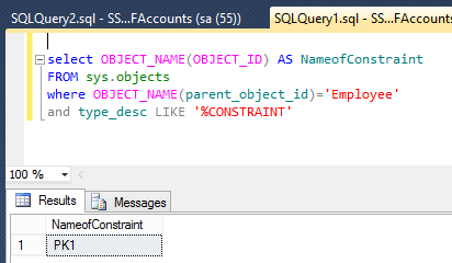 Sql Server Create,Alter ,Drop Primary Keys Constraint|Find the constraint