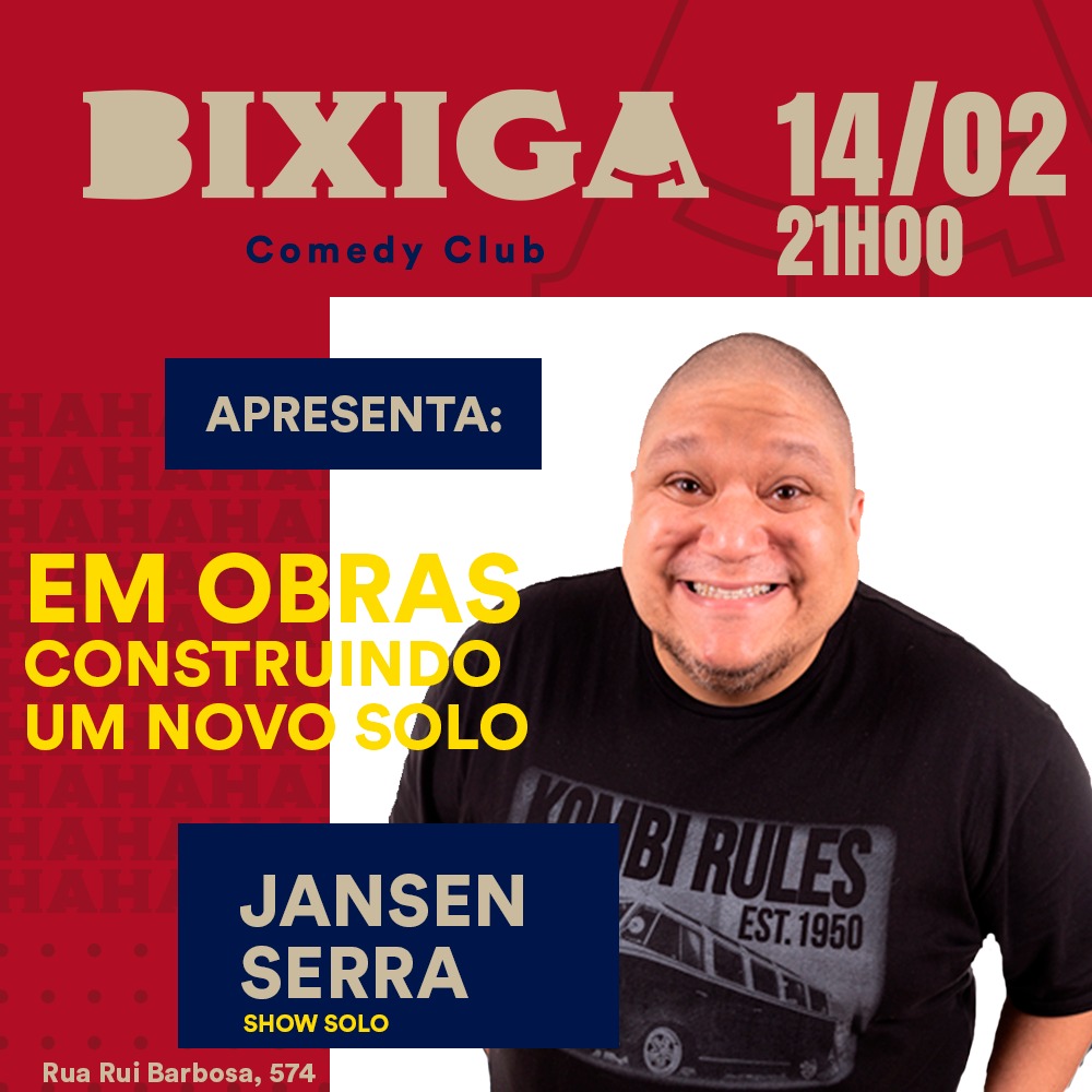 JANSEN SERRA: Jansen Serra Com Seu Novo Show no Bixiga Comedy