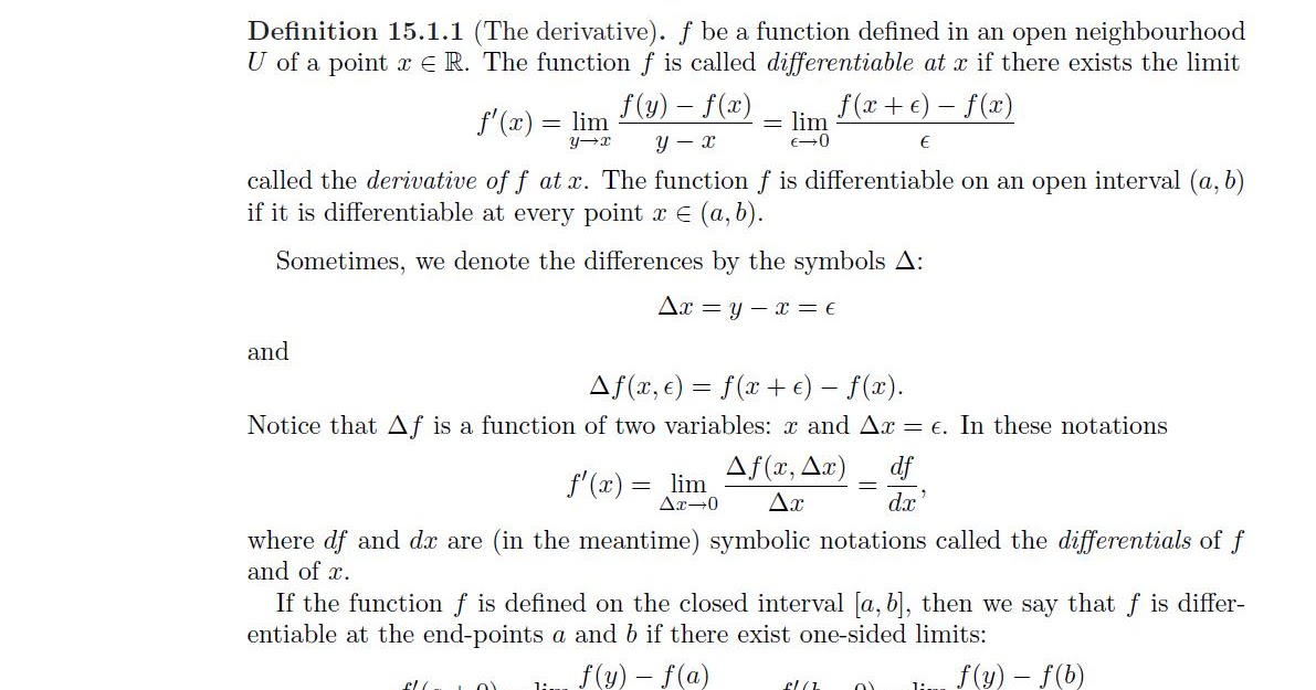 Differential Calculus and Integral Calculus